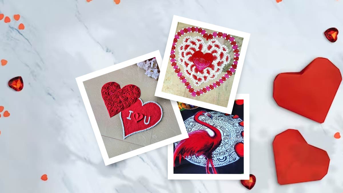 Valentine Day Rangoli Design 2024: वैलेंटाइन डे के खास मौके पर बनाएं ...