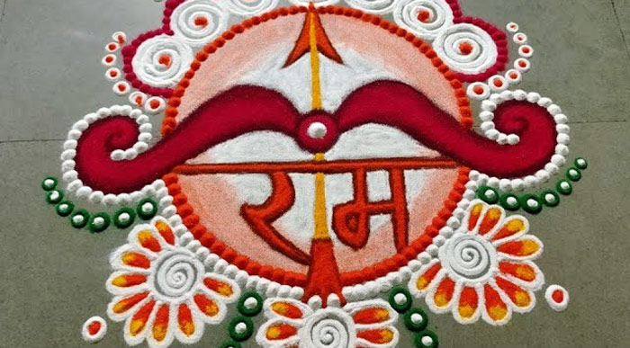 Jai Shri Ram Rangoli: चम्मच और कांटे की मदद से 20 मिनट में बन जाएंगे ...