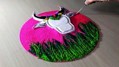 Thai Pongal Rangoli Designs: थाली और बोतल की मदद से इस तरह बनाएं आसान ...