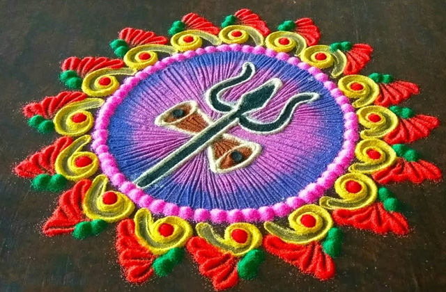 Sawan 2024 Rangoli Designs: सावन के मौके पर घर के आंगन से लेकर मंदिर तक ...