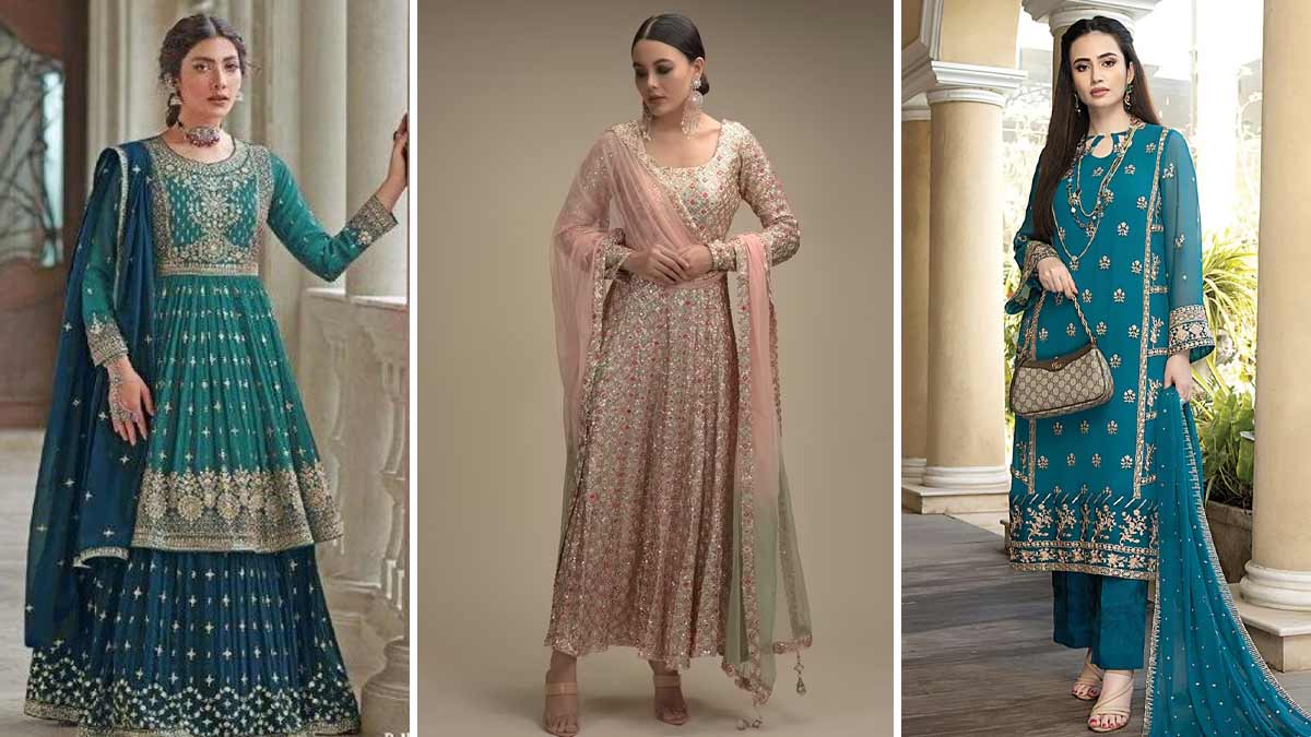 Ladies Suit Designs: चौड़े घेरे वाले ये सलवार-सूट के डिजाइंस हैं नए ...