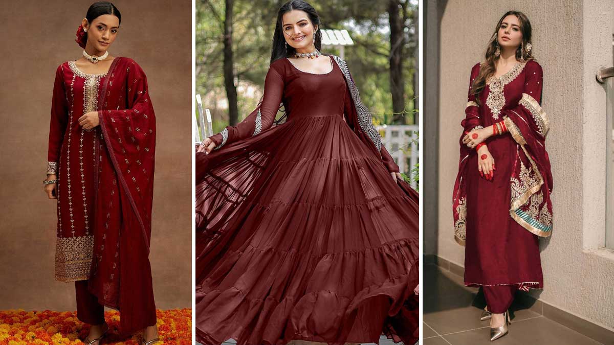 Ladies Suit: मैरून कलर के ये सलवार-सूट डिजाइंस हैं नए और फैंसी, देखें ...