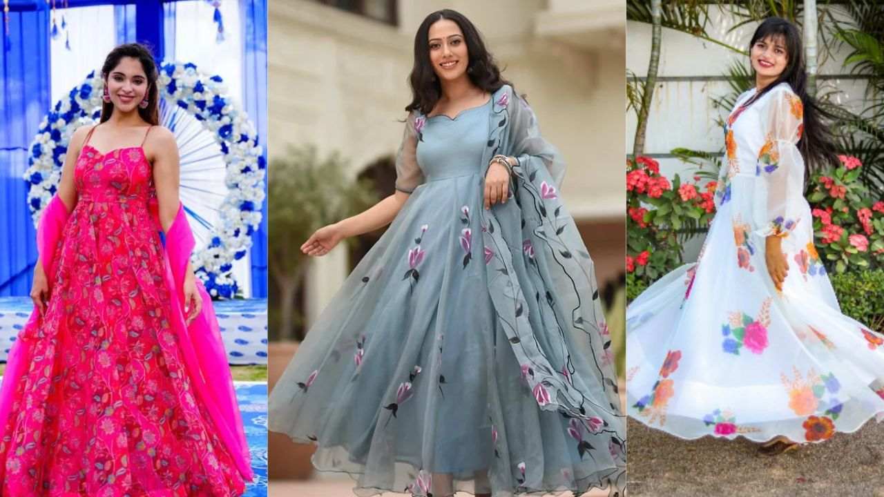 अगर चाहती हैं कूल लुक तो ये ऑर्गेंजा ड्रेसस करें ट्राई | latest designs ...