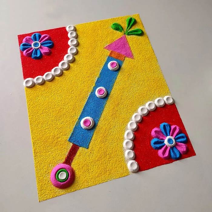 Rangoli Design For Holi 2024: होली पर कांटे और थाली की मदद से 10 मिनट ...