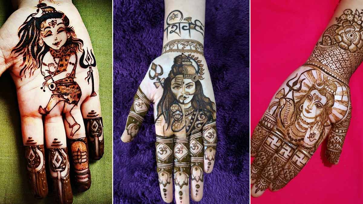 Trishul Mehndi Designs For Mahashivratri : हाथों पर मेहंदी से बनाएं शिव ...