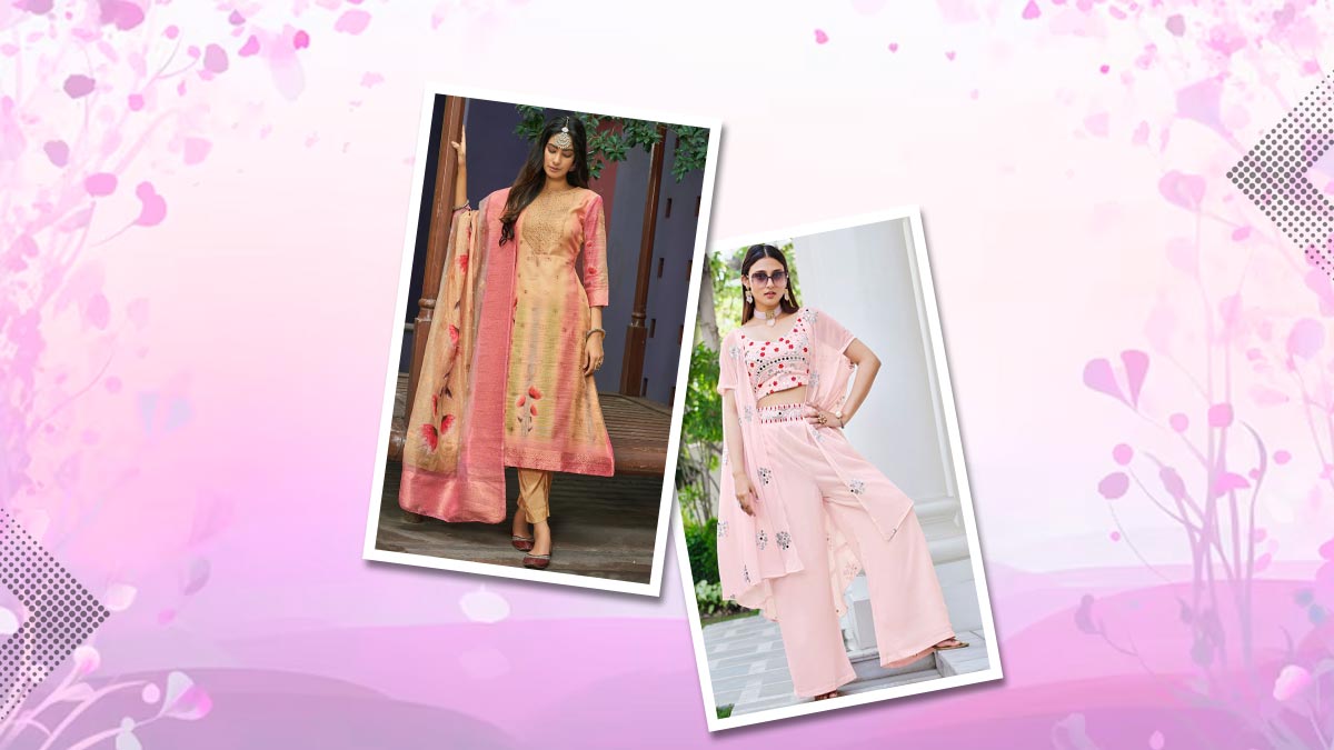 हल्दी फंक्शन के लिए बेस्ट हैं ये पीच कलर के सूट, इस तरह करें स्टाइल ...