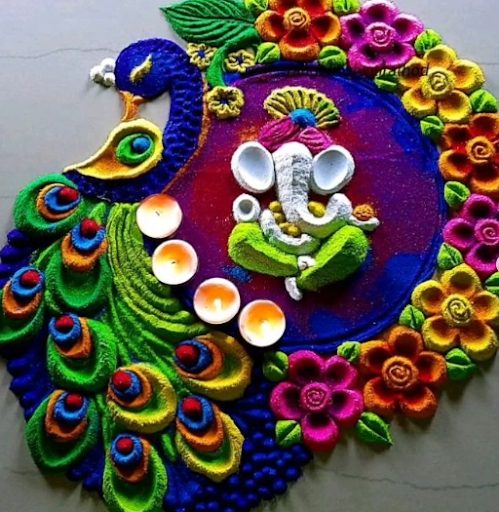 Ganesh Utsav 2024 Rangoli Designs: गणेश उत्सव पर घर के मंदिर में बनाएं ...